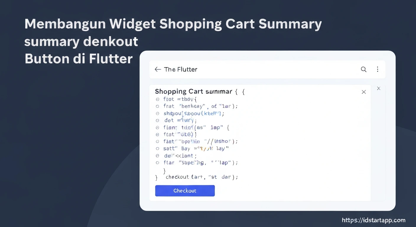 Building a Shopping Cart Summary Widget with Checkout Button in Flutter ...